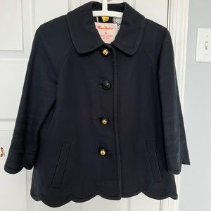 kate spade | Jackets & Coats | Kate Spade Red Wool Leopard Collar Coat ...